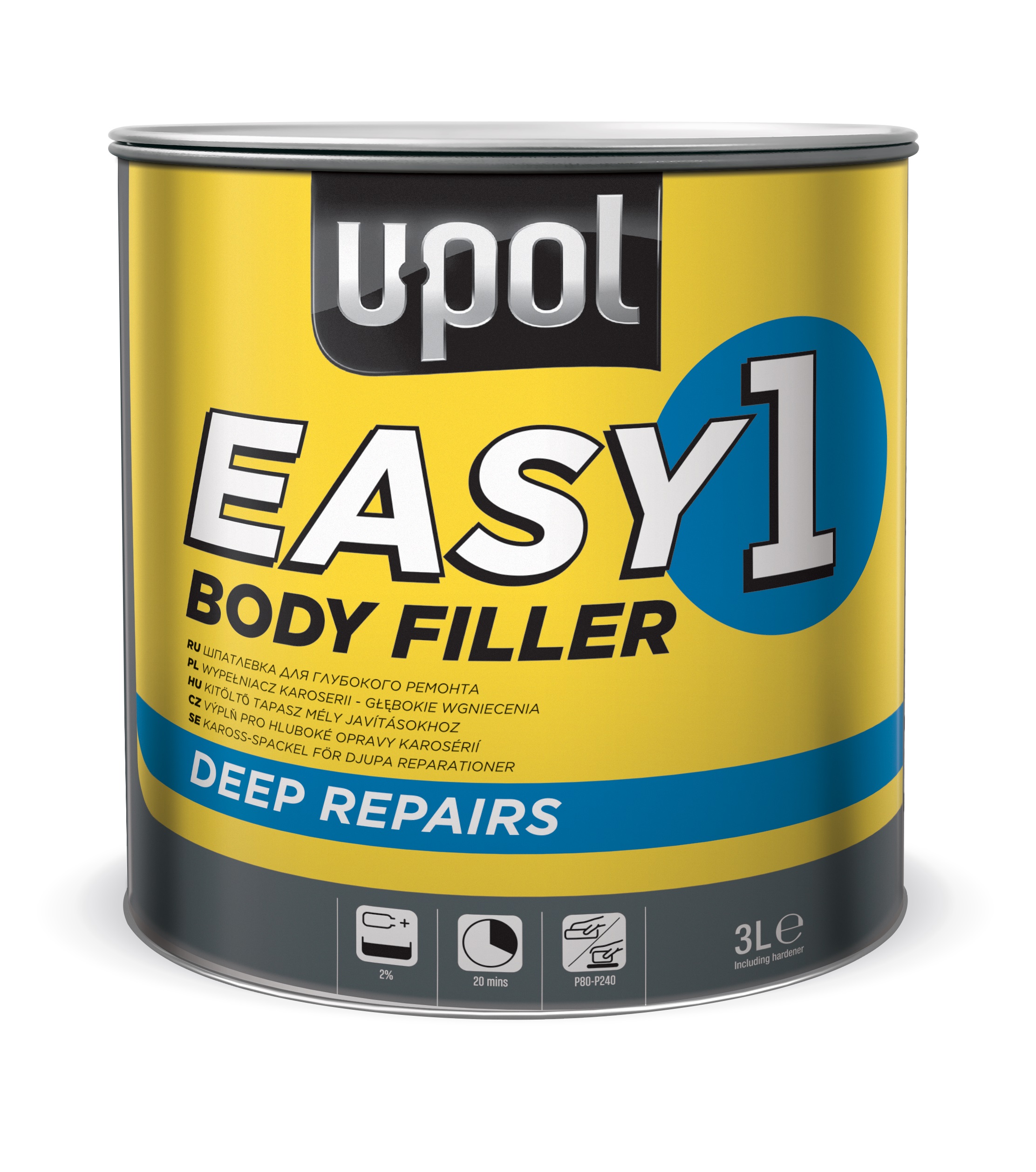 U-Pol Easy 1 Body Filler 3L | KRS, KRS - Kent Refinishing Supplies