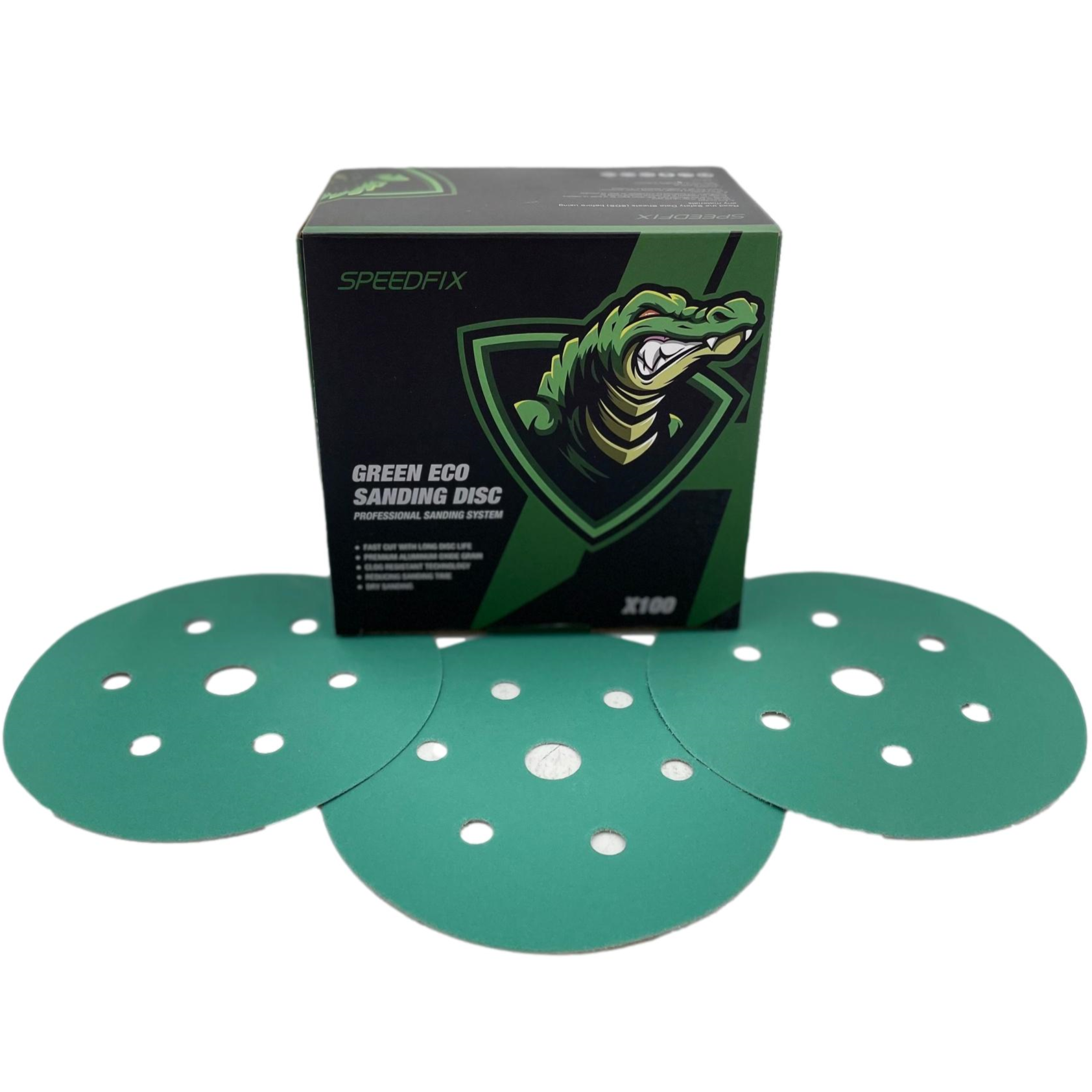 Speedfix p500 Green Eco 150mm Sanding Discs 7 Hole (x100) | KRS, KRS ...